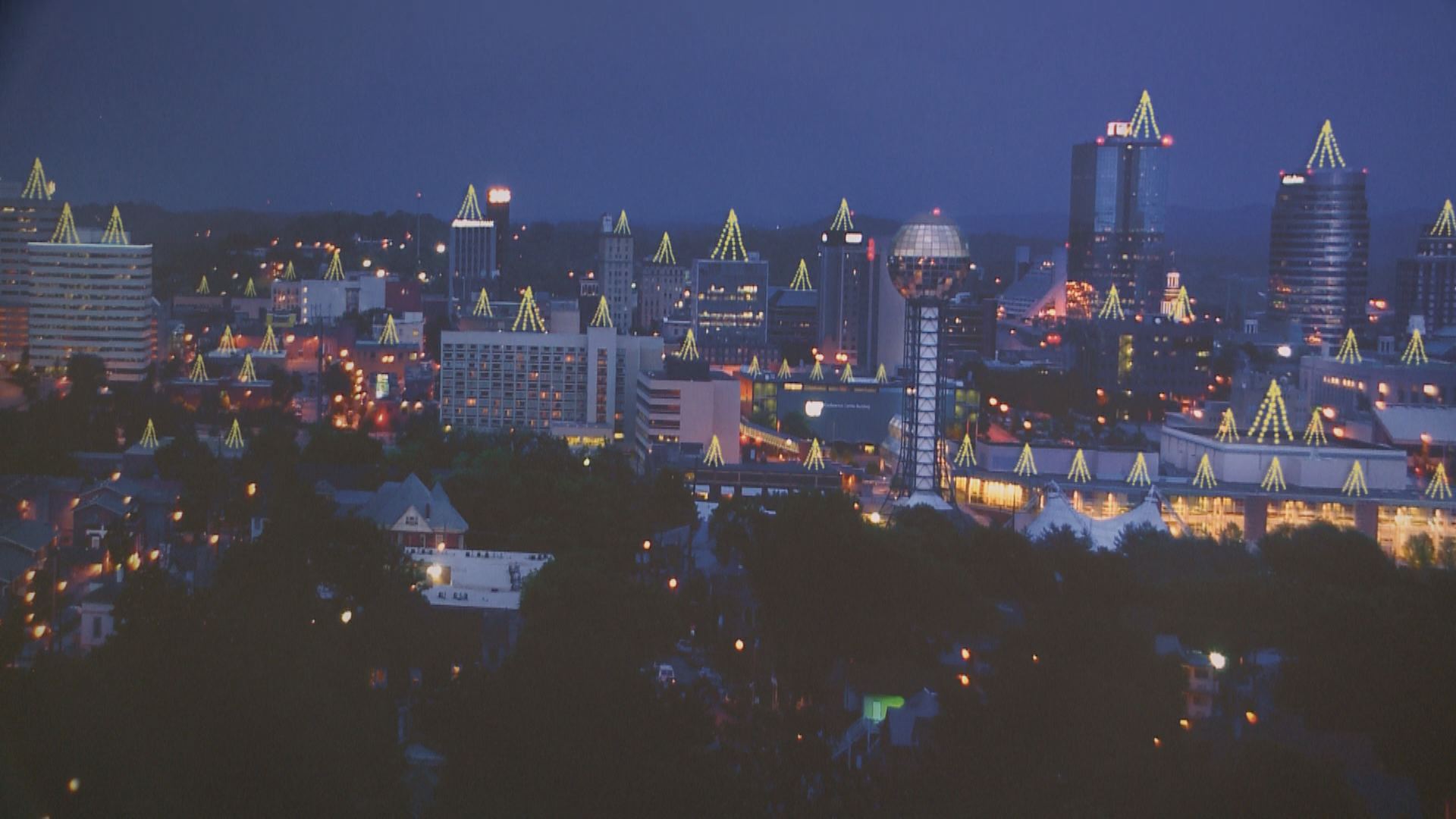 Knoxville Tn Rooftop Christmas Trees A Scruffy Star On The Literary