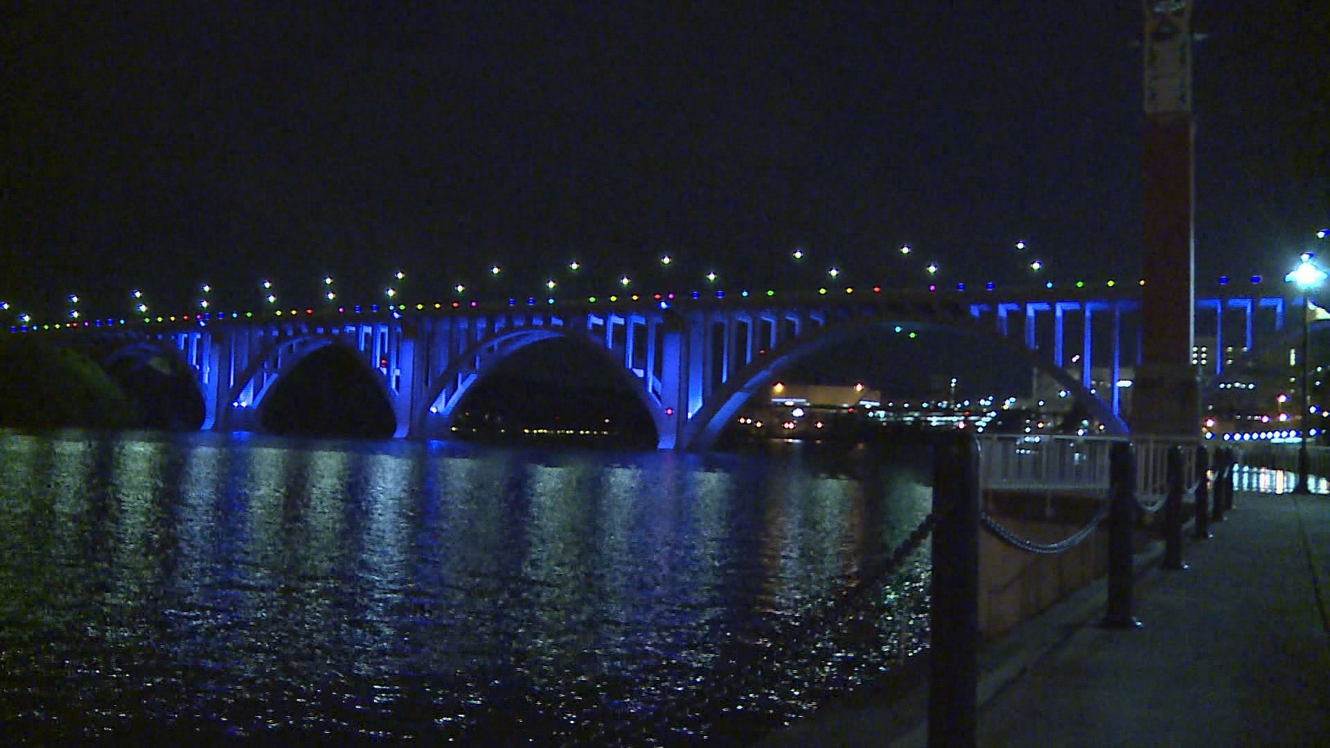 Henley Bridge lit in array of colors for marriage equality | wbir.com