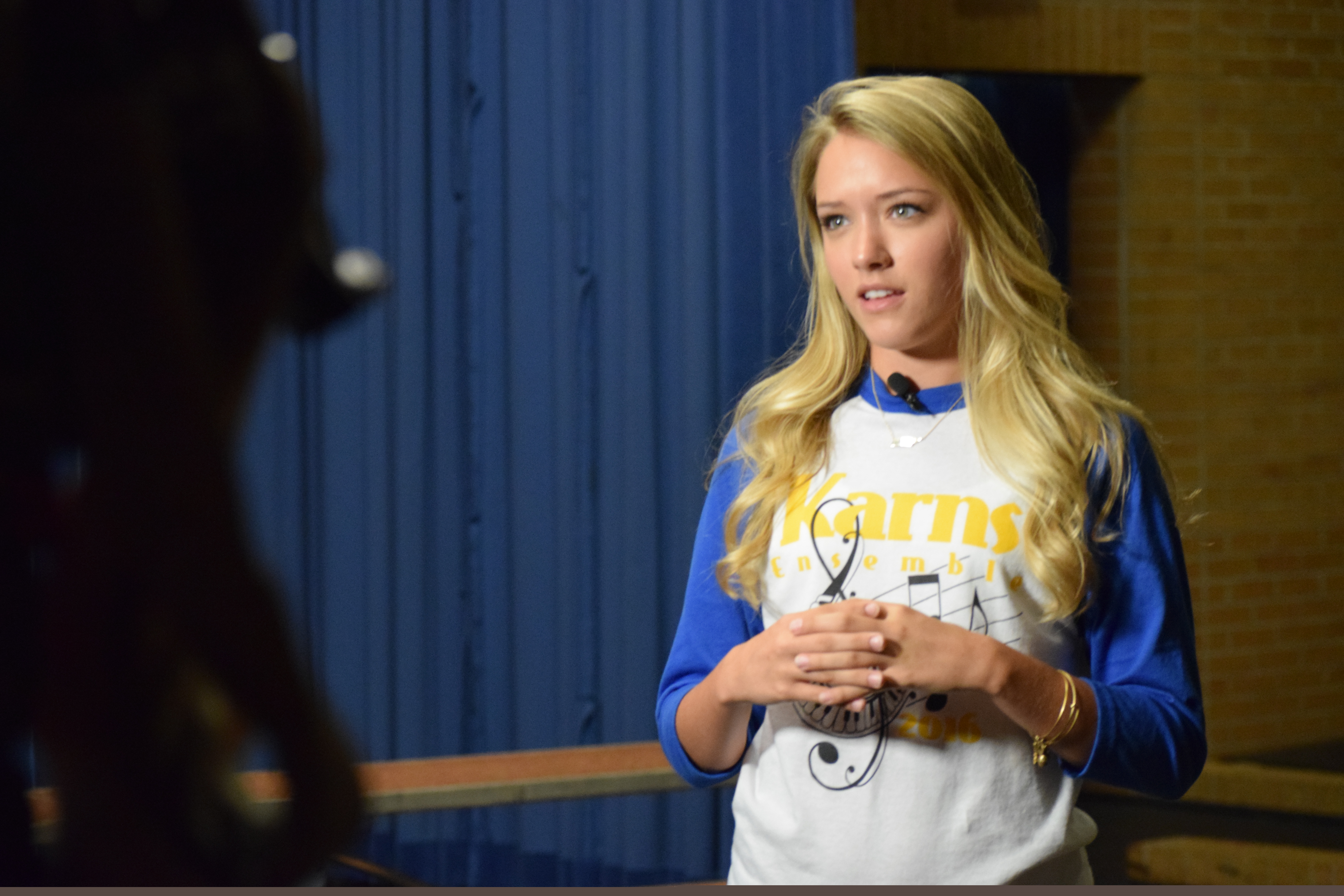 Behind-the-scenes: Emily Ann Roberts interview at Karns High School ...
