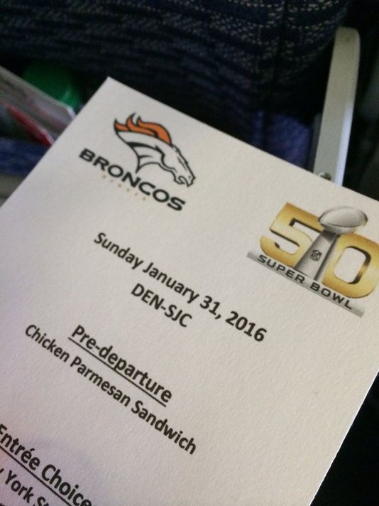 Broncos pre-flight meal features chicken parm | wbir.com