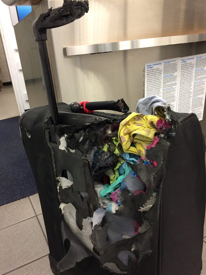 Woman finds luggage melted & destroyed after American flight ...